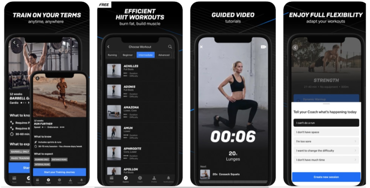 freeletics-app-screenshots | Mobile Marketing Reads
