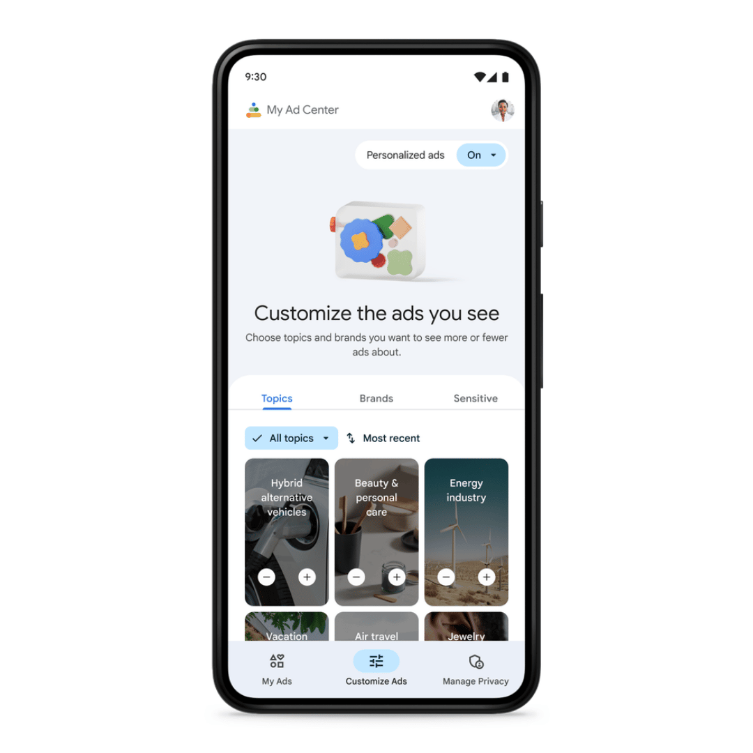 Google rolls out ‘My Ad Center’ to let users customize the ads they see